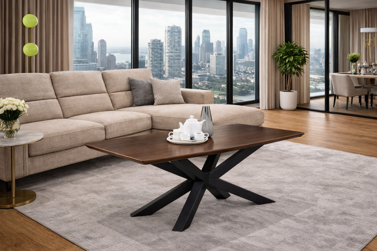 Nevada Curved Coffee Table — G Furniture and Carpets